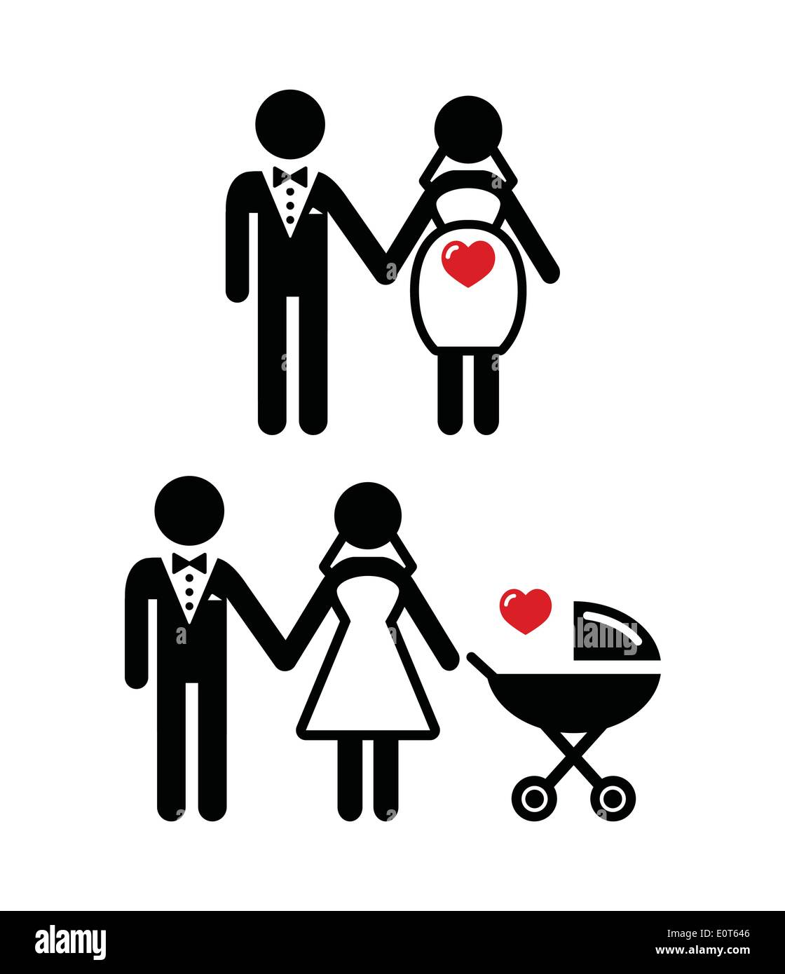 Pregnant bride Stock Vector Images - Alamy