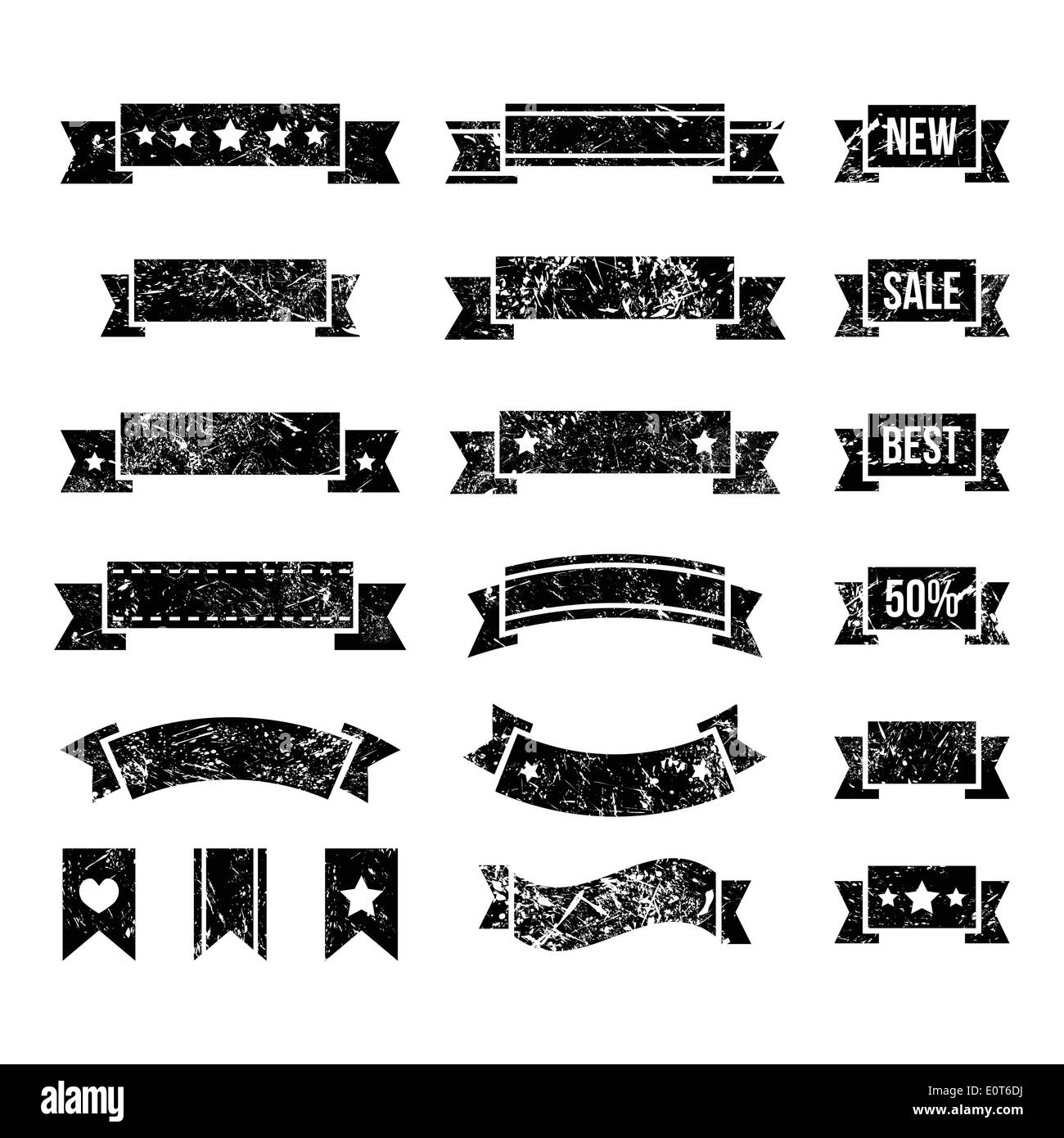 Retro ribbons, vintage bookmarks set - vector Stock Vector Image & Art ...