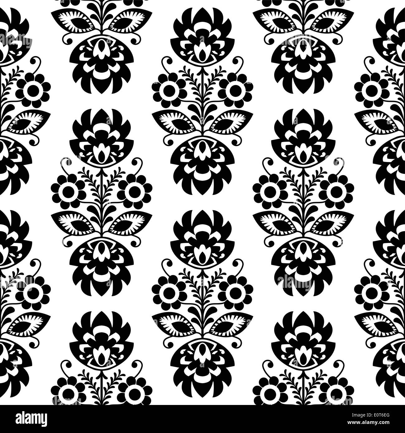 Seamless traditional floral polish pattern - ethnic background Stock ...