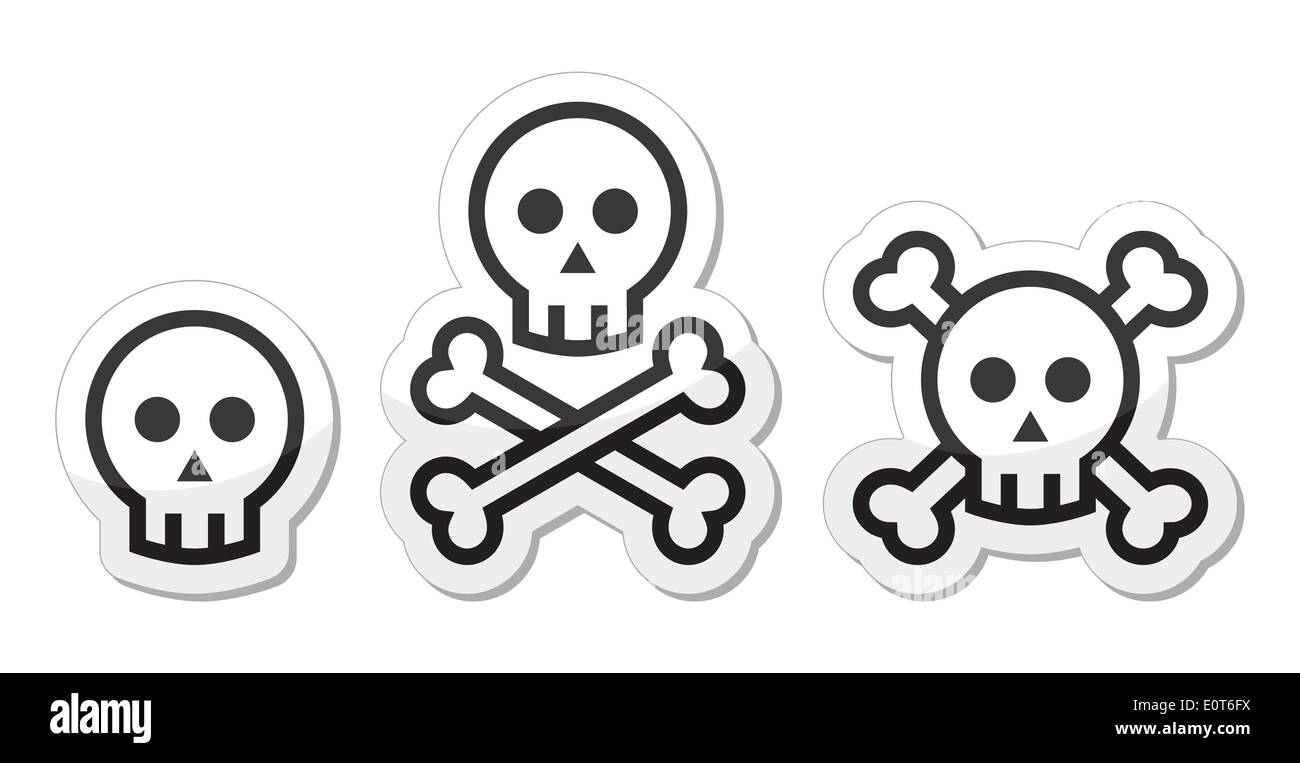 Cartoon skull bones hi-res stock photography and images - Alamy