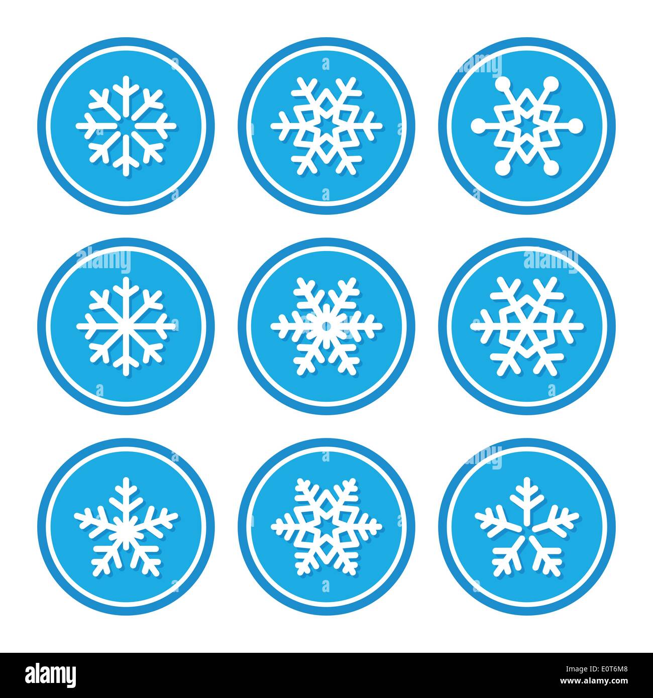 Snowflakes icons Stock Vector Images - Alamy