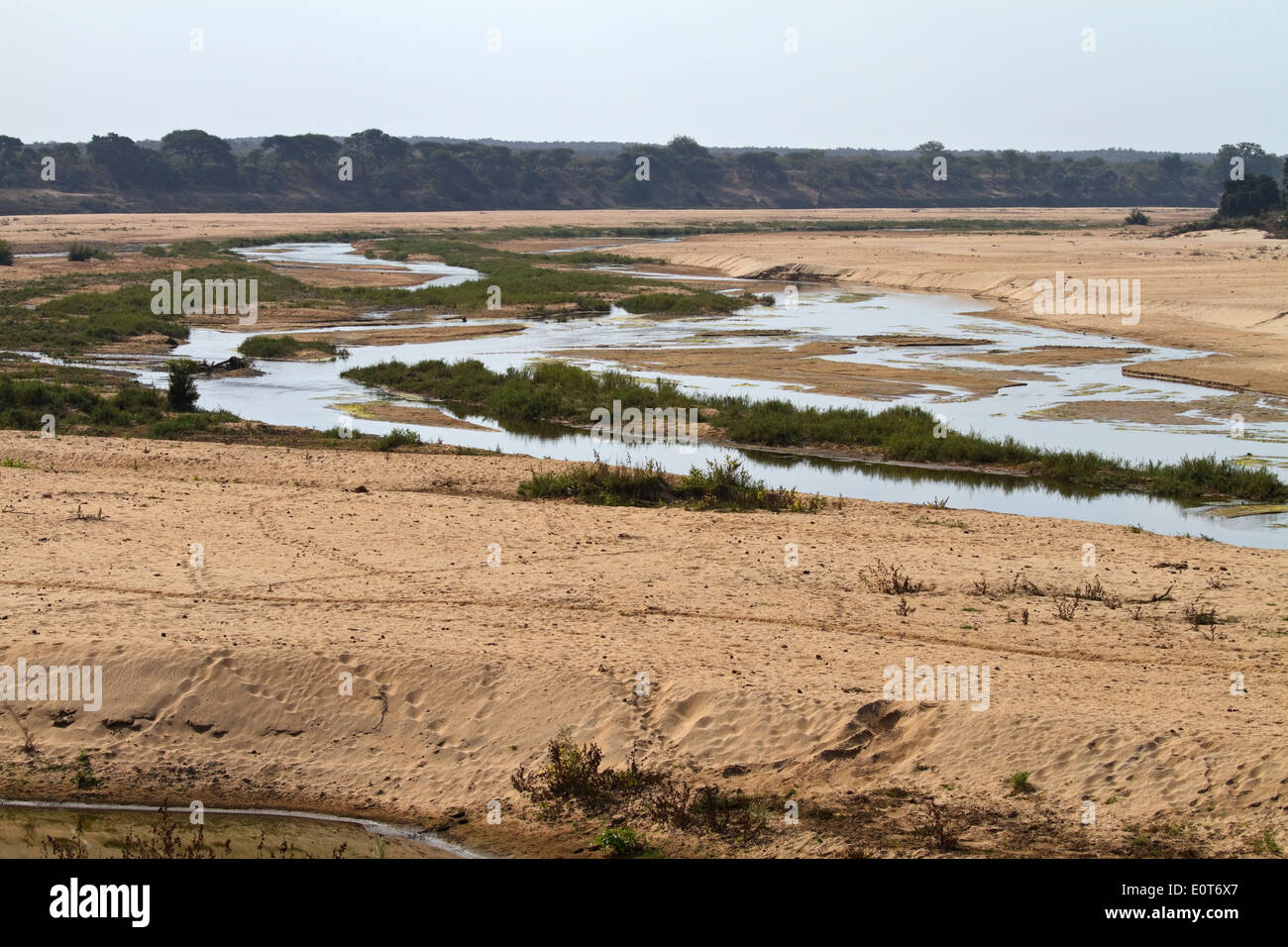 Letaba river seen from Letaba Rest Camp, Kruger National Park, South ...