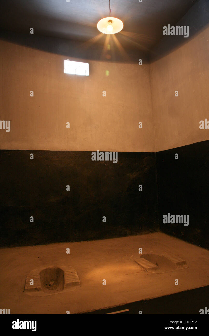 Solitary confinement cell in Hoa Lo Prison Museum Hanoi Stock Photo - Alamy