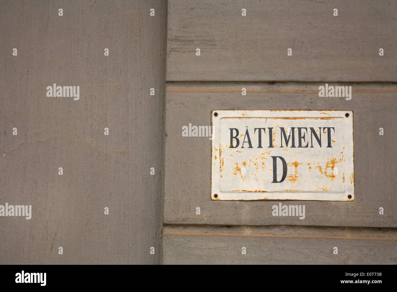 Original internal French colonial sign in Hoa Lo Prison Museum in Hanoi ...