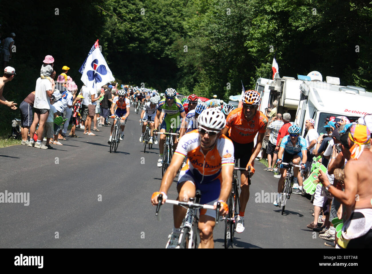 French sporting event bike, Tour de France, Chambaran, Isere, Rhone ...