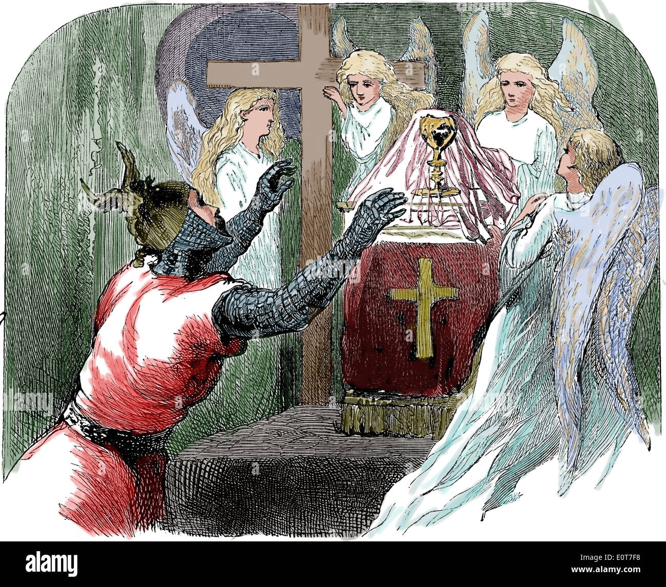 Angels knight surrounding holy grail hi-res stock photography and ...