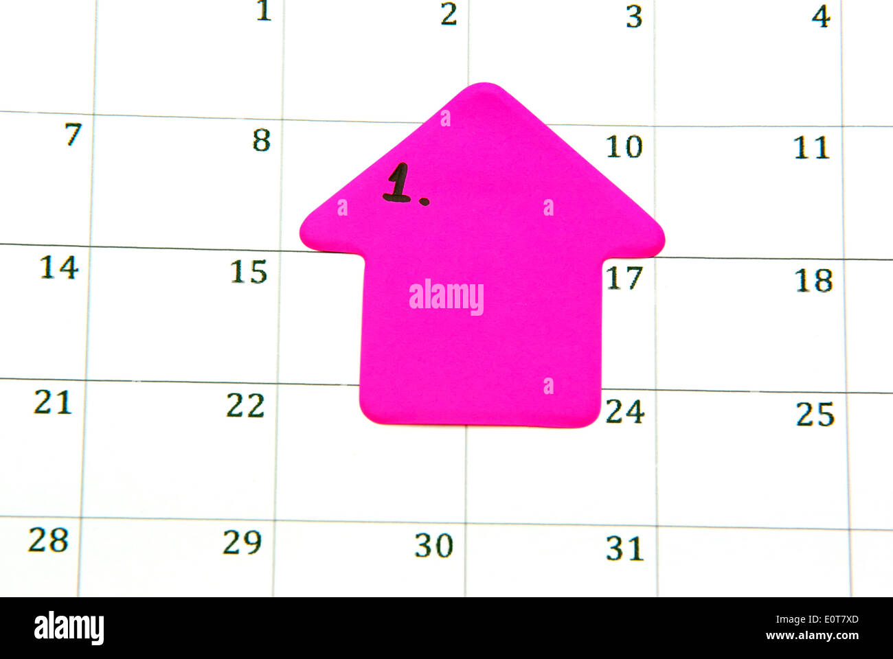 Pink calendar hi-res stock photography and images - Alamy