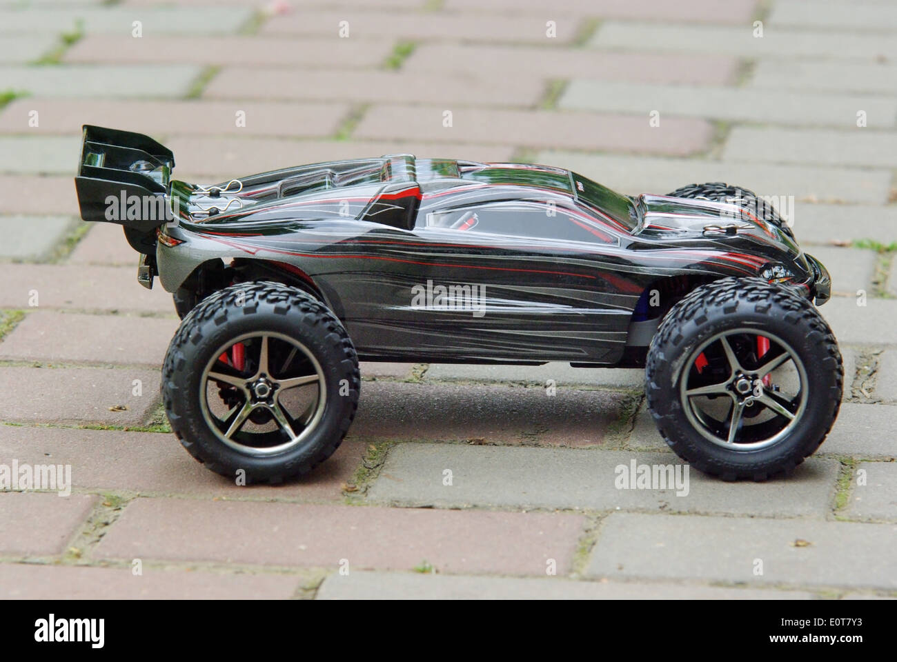 Radio controlled sport car on the pavement Stock Photo - Alamy