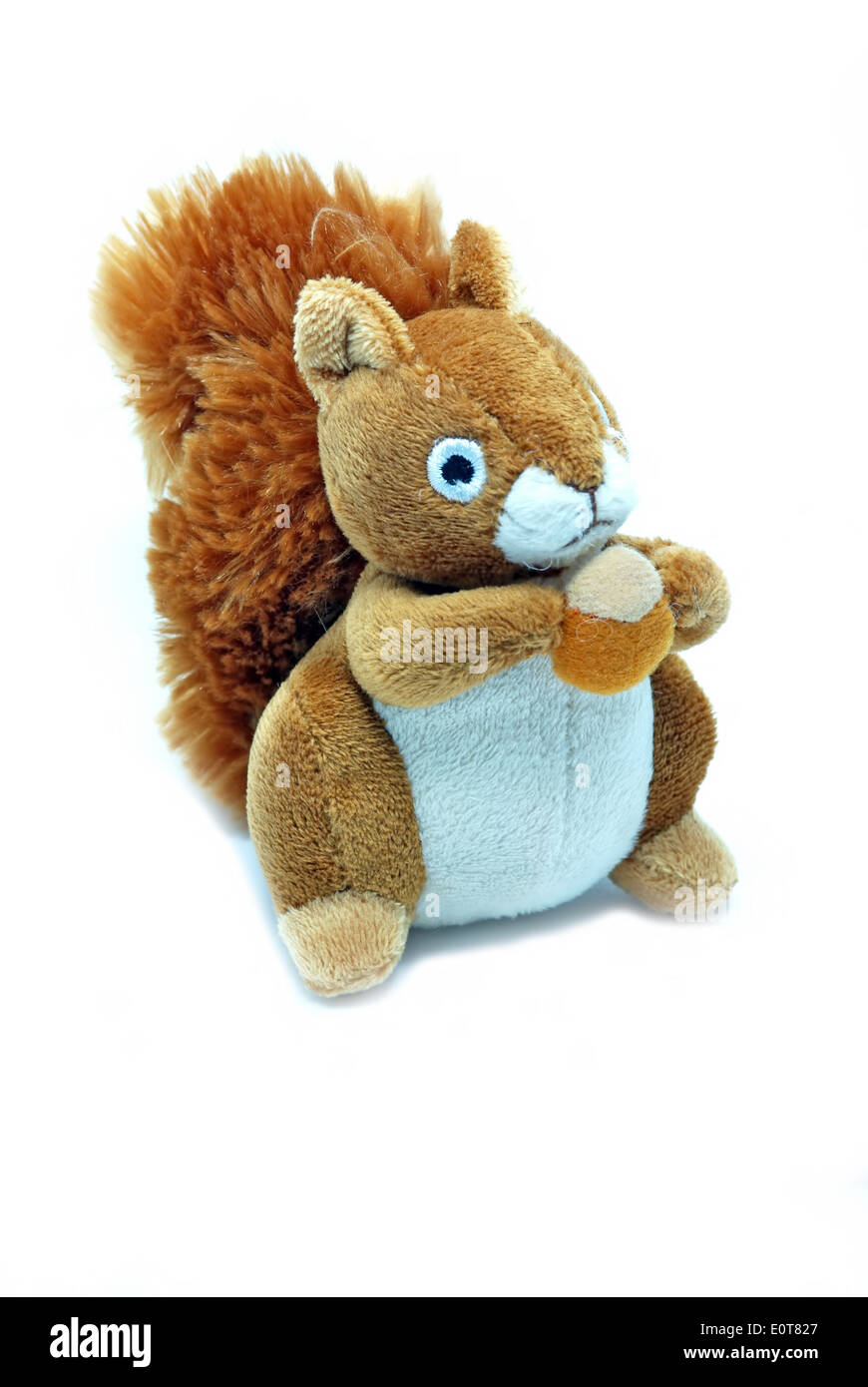 Little red squirrel toy isolated over a white background Stock Photo ...