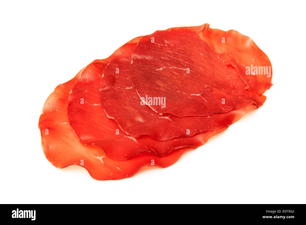 Bresaola Della Valtellina P.G.I- Italian air dried beef slices Stock ...