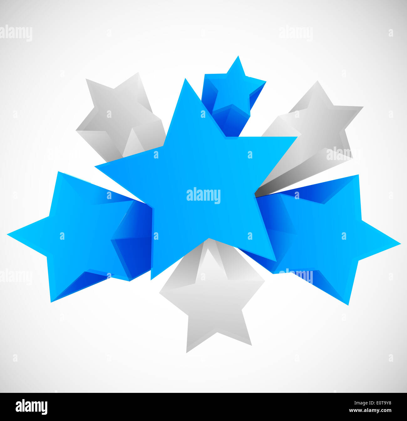 Abstract background with 3d stars. Design template. Vector illustration ...