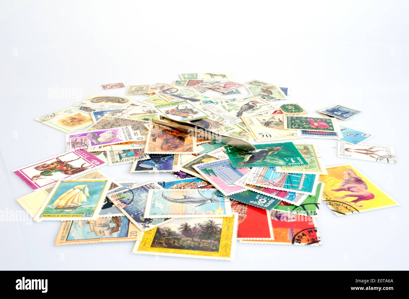 Collage with postage stamps hi-res stock photography and images - Alamy