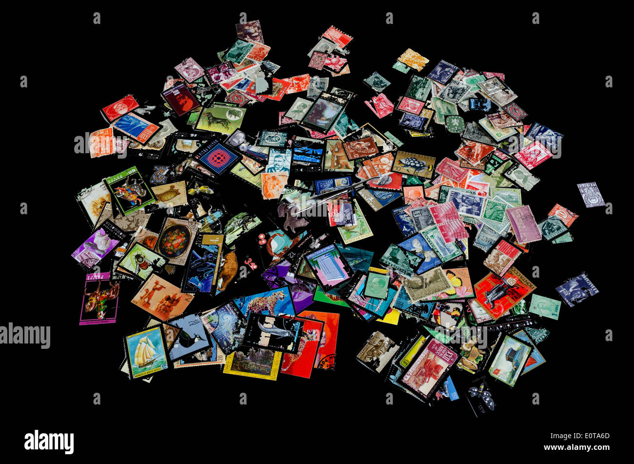Collage with postage stamps hi-res stock photography and images - Alamy