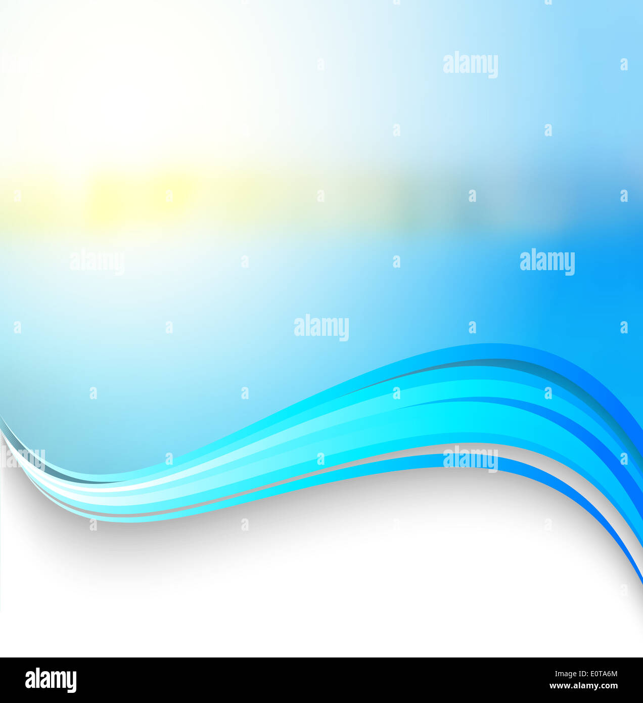 Abstract blue background. Wave banner. Vector illustration. Design ...