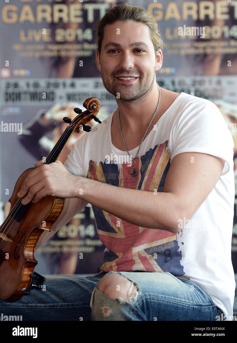 Duesseldorf, Germany. 19th May, 2014. Musician David Garrett poses ...