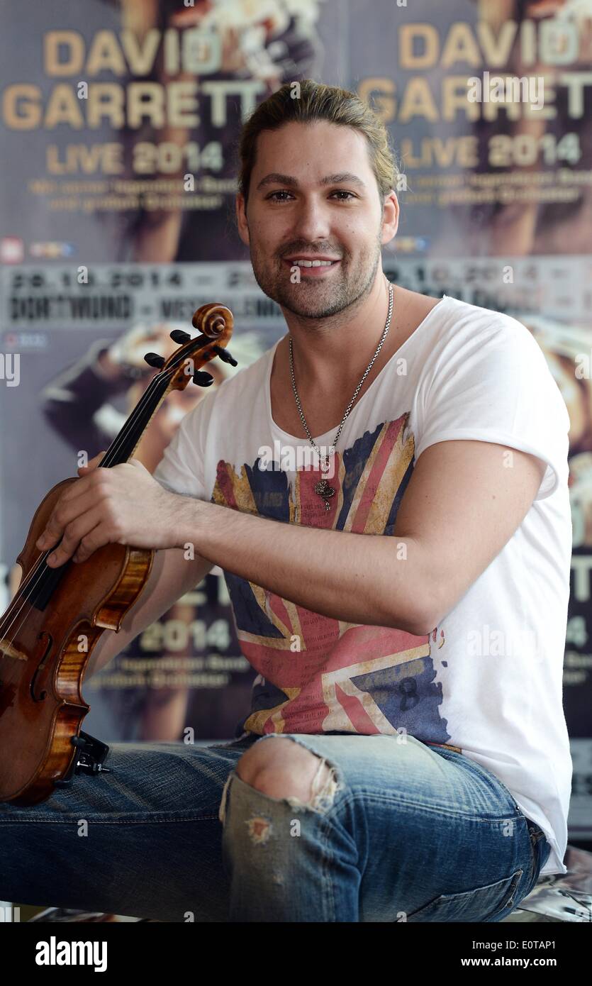 Duesseldorf, Germany. 19th May, 2014. Musician David Garrett poses ...