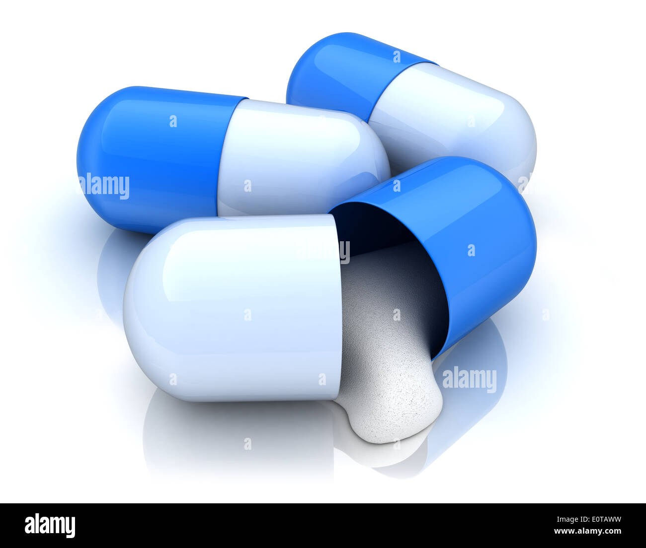 Three blue tablet (done in 3d Stock Photo - Alamy