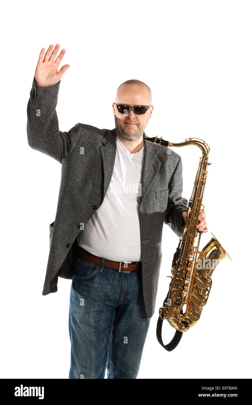 Male sax player hi-res stock photography and images - Alamy