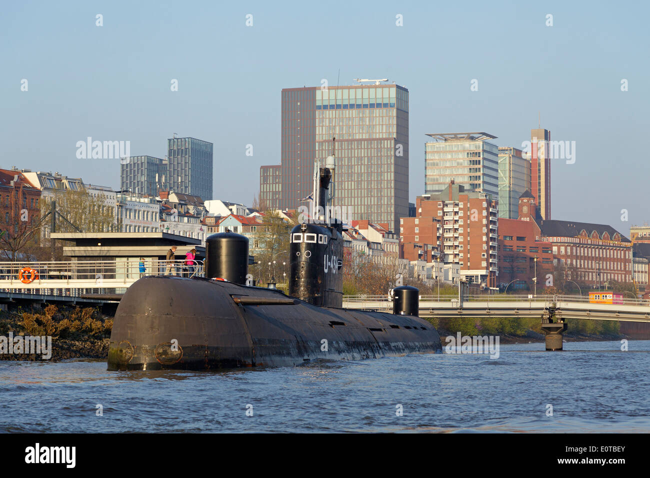 submarine U-434, nowadays a museum, harbour, Hamburg, Germany Stock ...