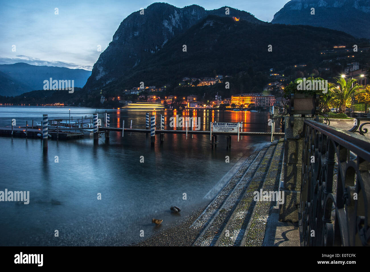 Menaggio by night Stock Photo - Alamy