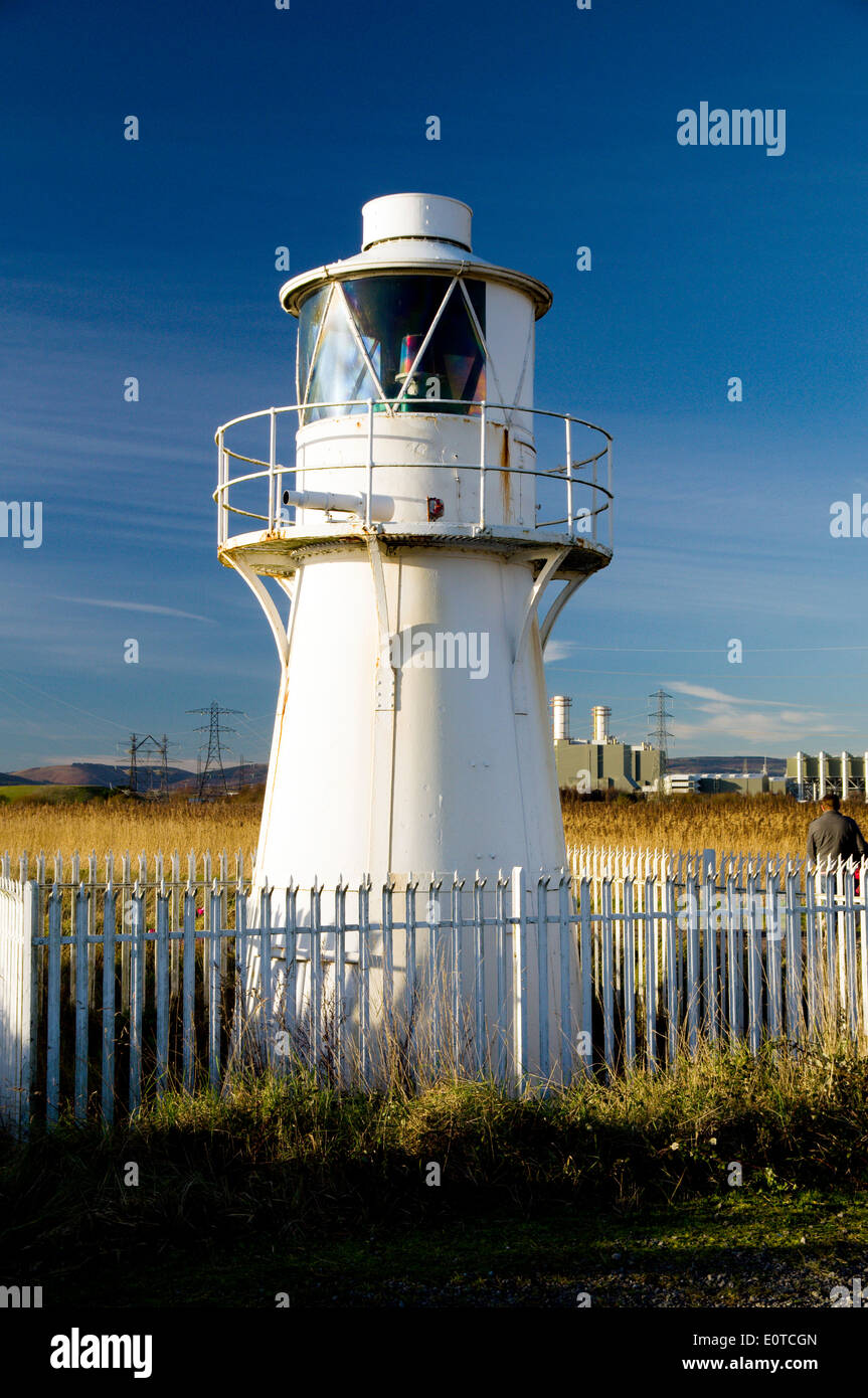 Usk East Lighthouse built in 1893 by Trinity House, Newport, South ...