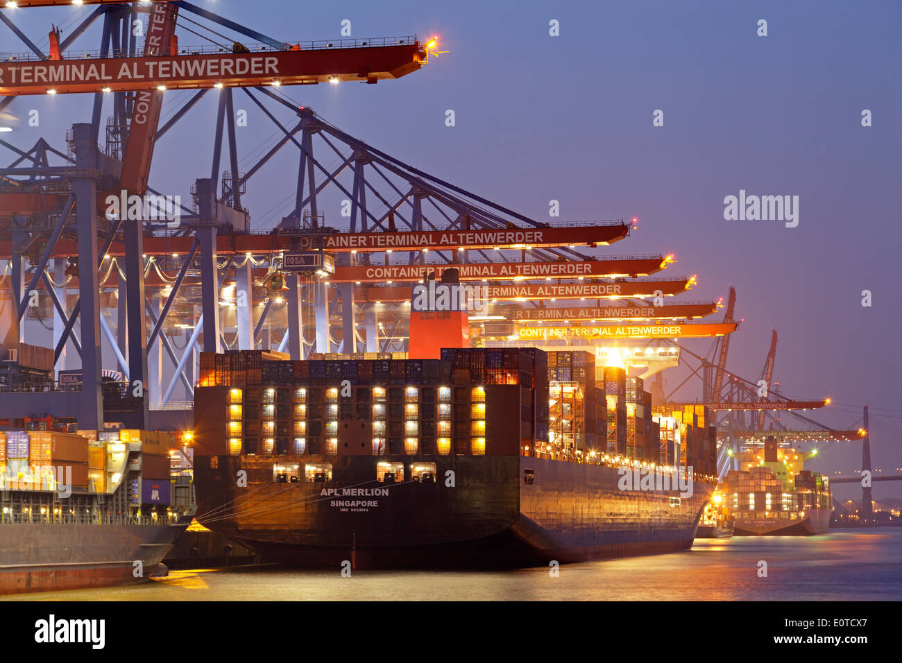 Container Terminal Altenwerder, Hamburg, Germany Stock Photo - Alamy
