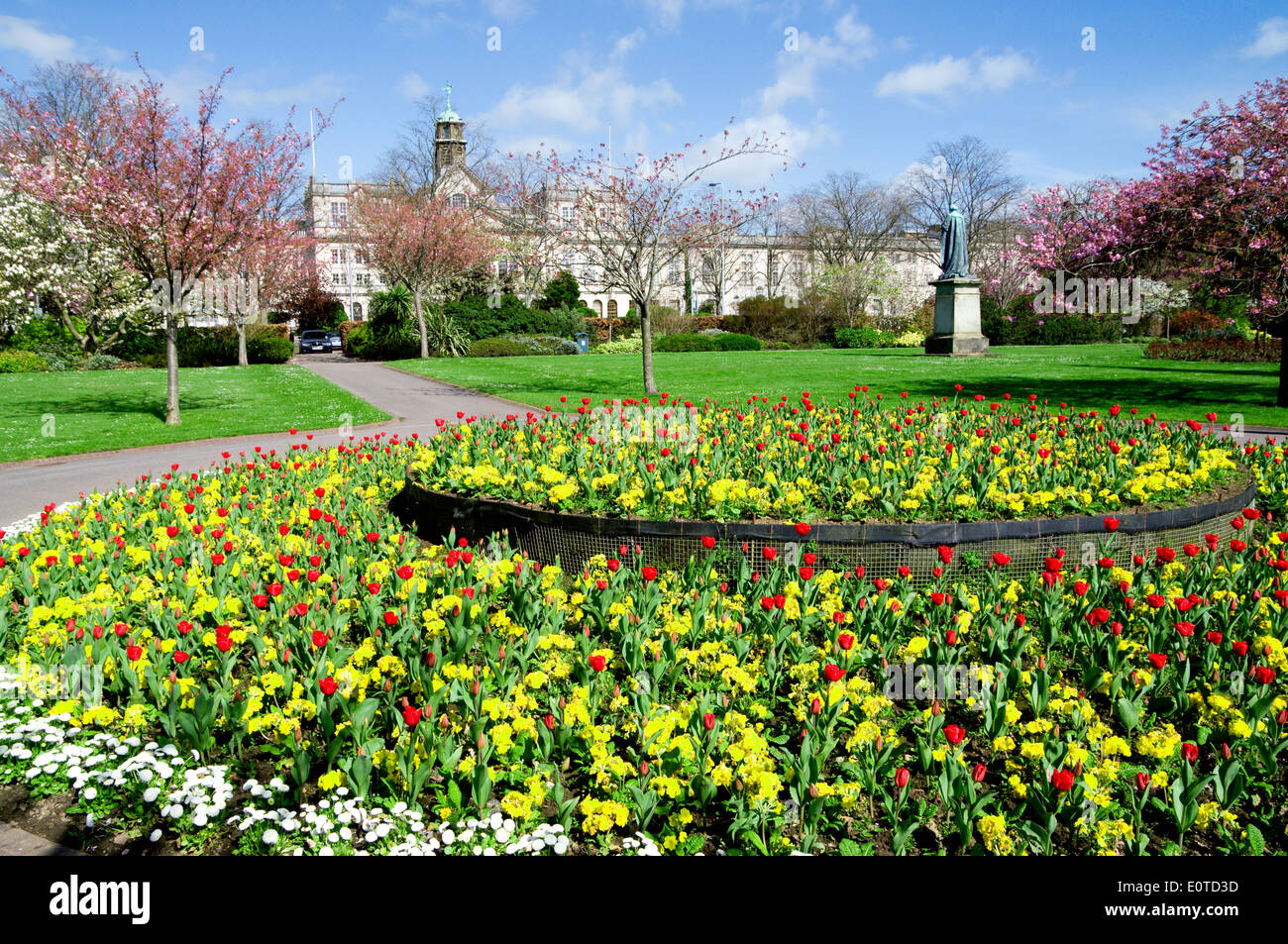 Alexandra Gardens with Cardiff University in the distance, Cardiff ...