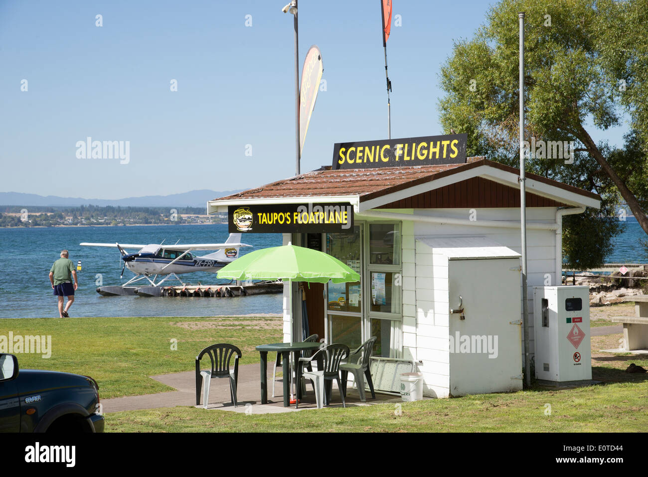 Lake Taupo north island New Zealand Float plane and booking office ...
