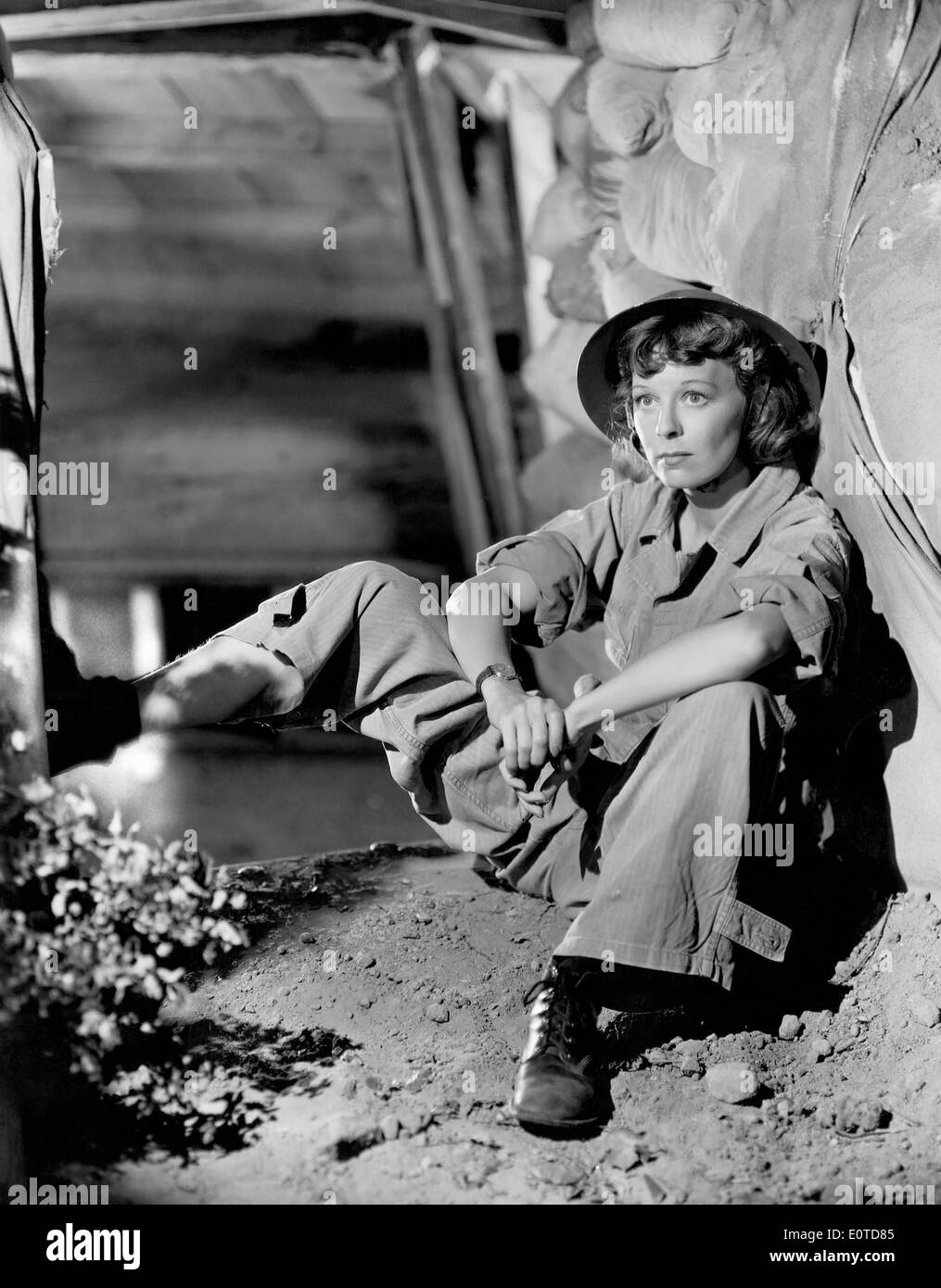 Margaret Sullavan, on-set of the Film, "Cry Havoc", 1943 Stock Photo ...