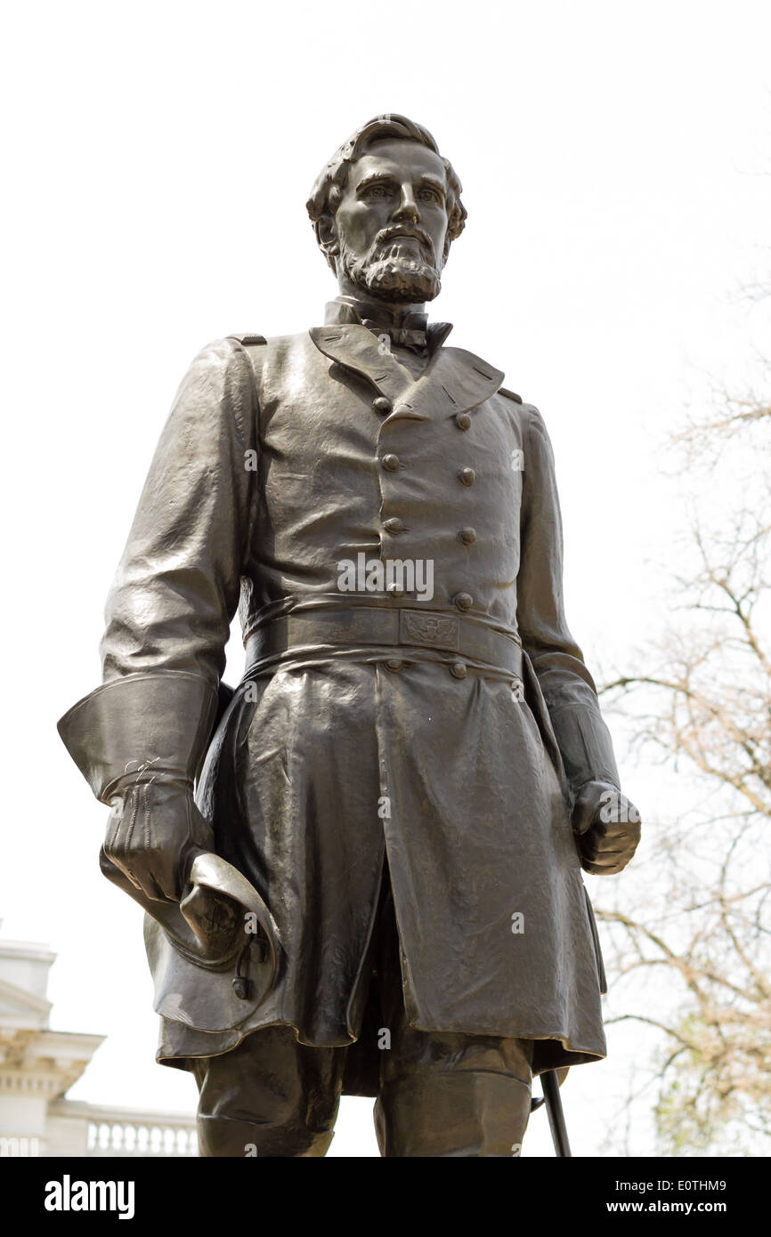 statue of Col. Hans Christian Heg in the capitol square in Madison ...