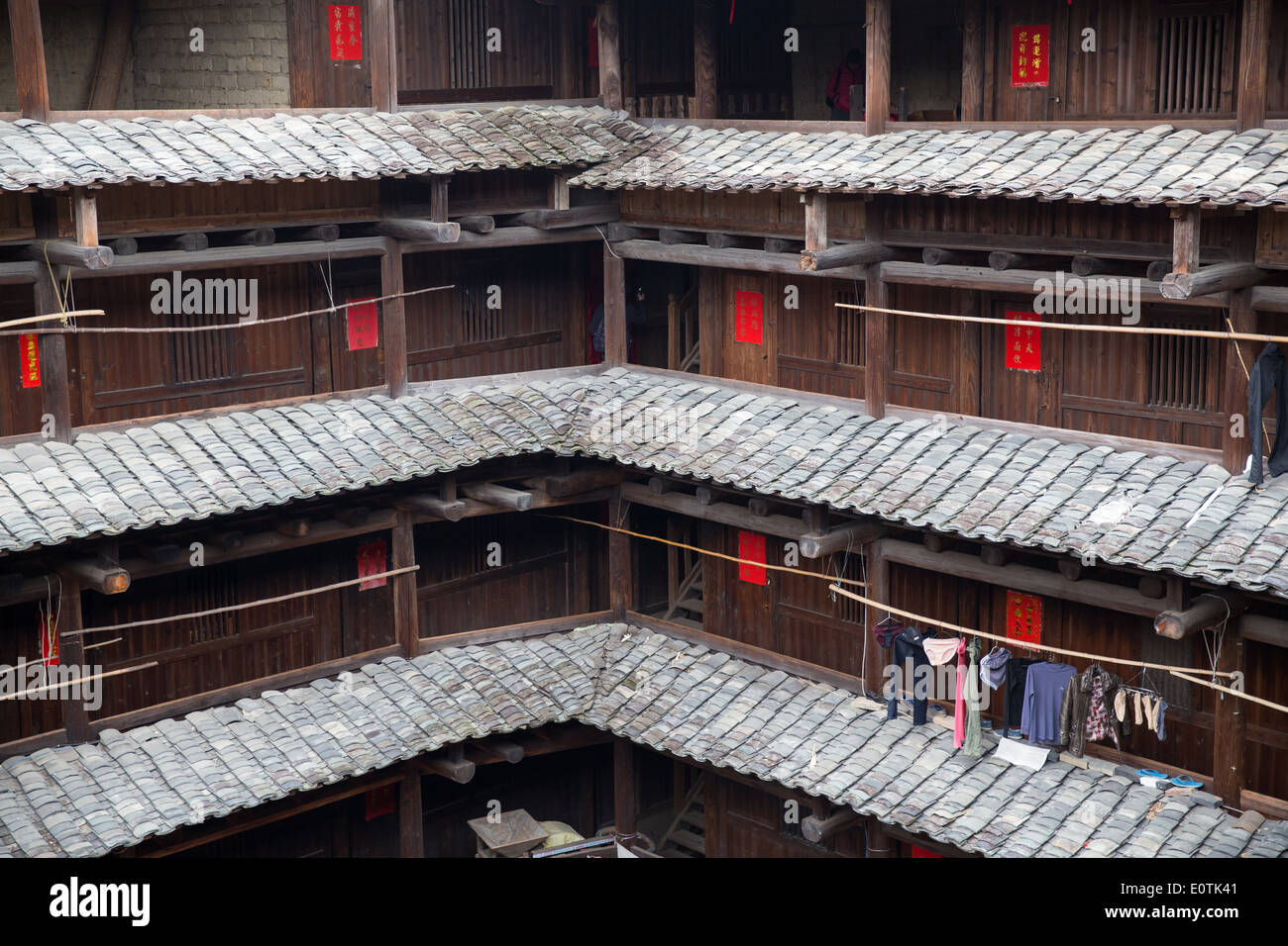 traditional hakka earthen houses in fujian province, china. classified ...