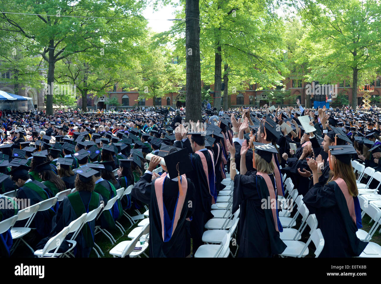 New Haven, USA. 19th May, 2014. Students of Yale University attend the ...