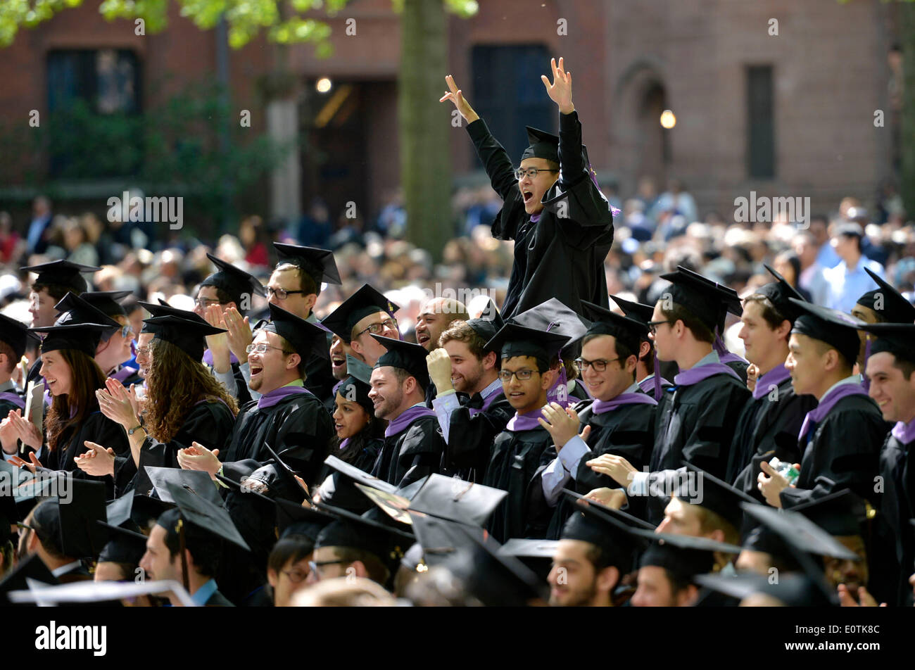 New Haven, USA. 19th May, 2014. Students of Yale University attend the ...