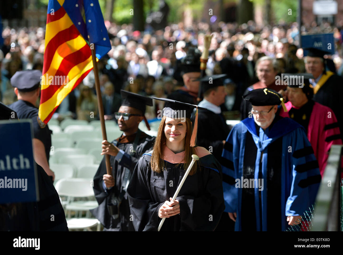New Haven, USA. 19th May, 2014. Students of Yale University attend the ...