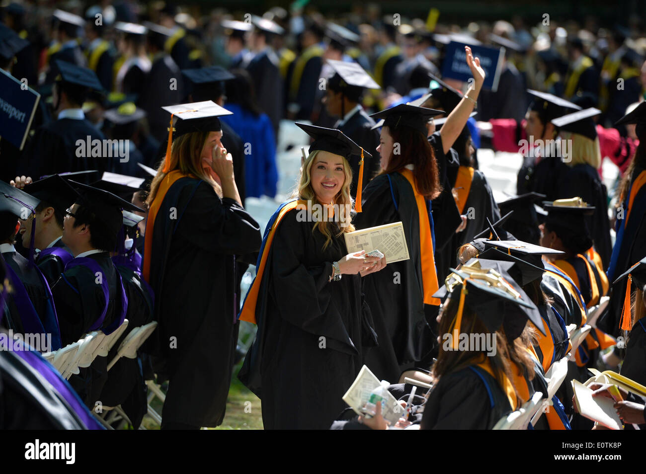 New Haven, USA. 19th May, 2014. Students of Yale University attend the ...