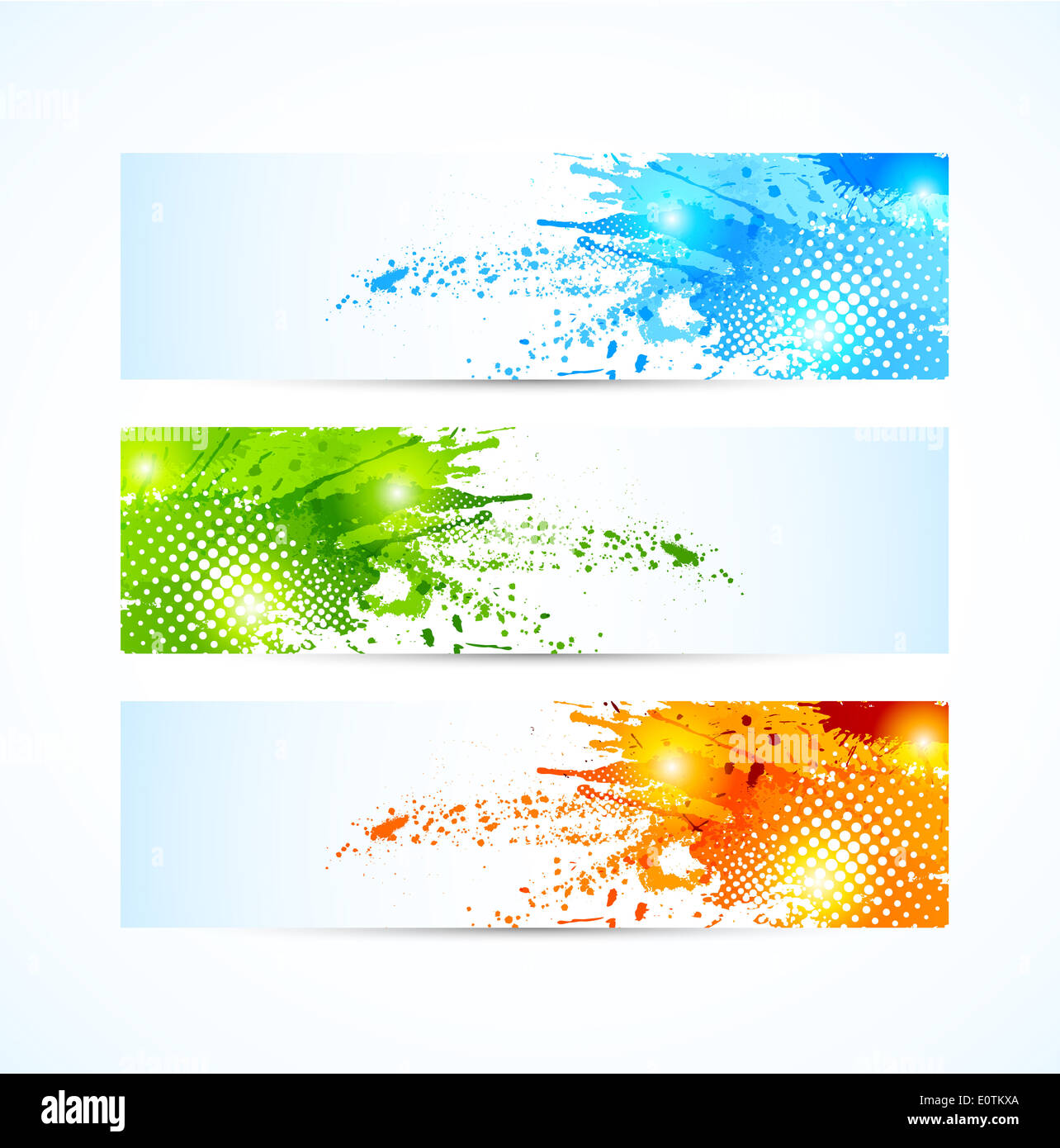 Set of grunge banners Stock Photo - Alamy