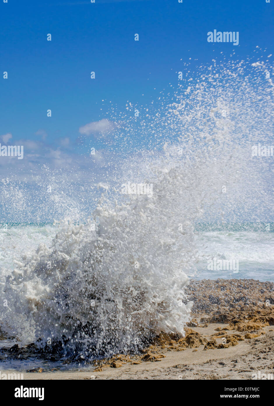 blowing rocks Atlantic ocean Stock Photo - Alamy