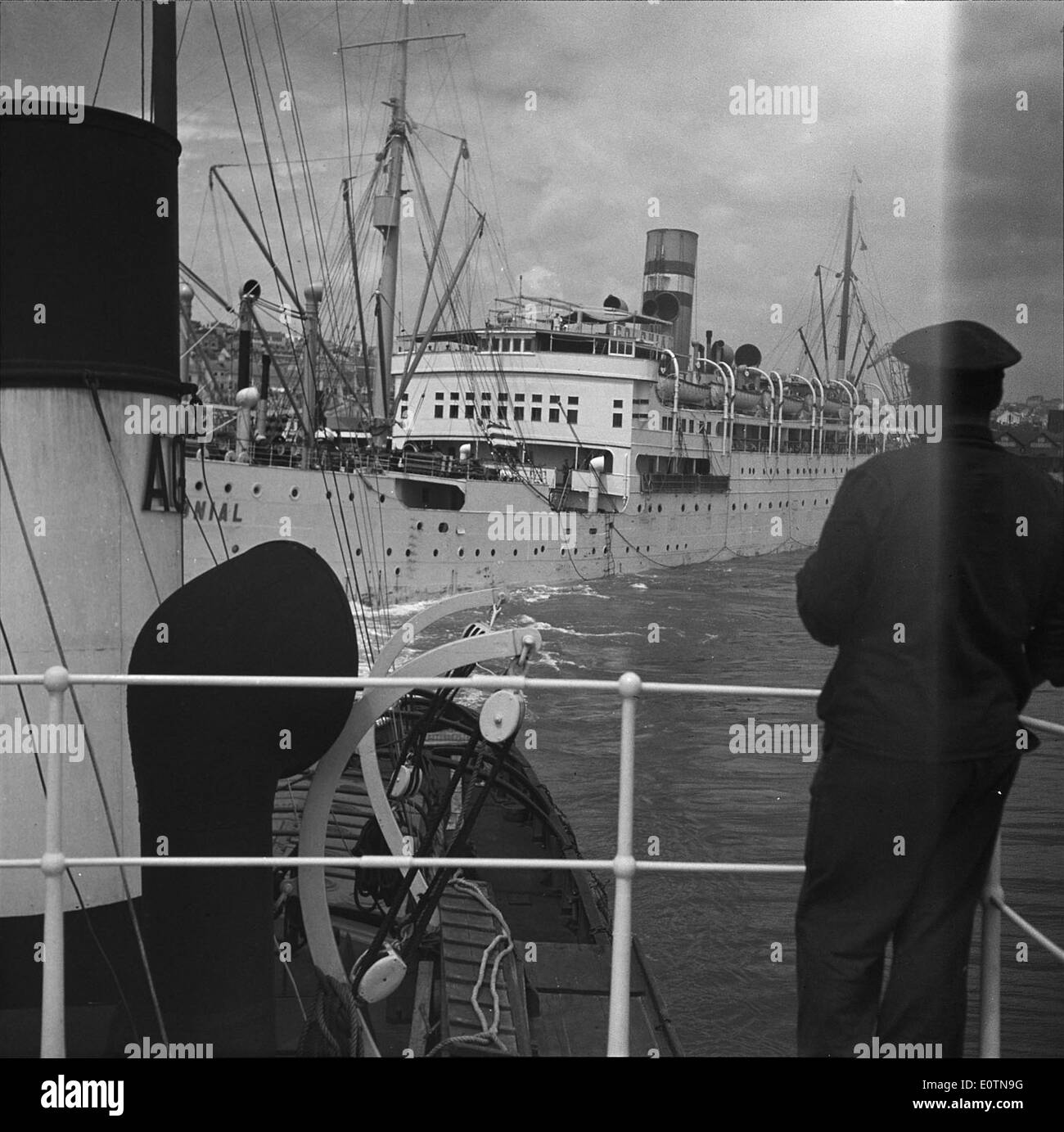 Photograph of the Paquete Colonial ship, part of the Companhia Nacional ...