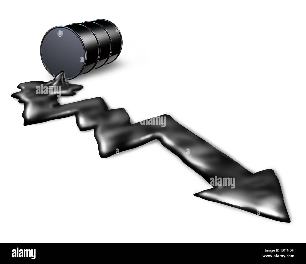 Falling oil prices and decrease of petroleum costs concept as a barrel ...