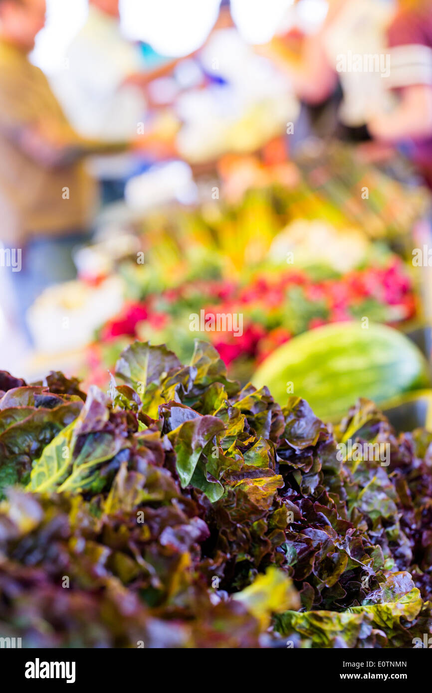 Fresh produce from the local farms at the farmers market Stock Photo ...