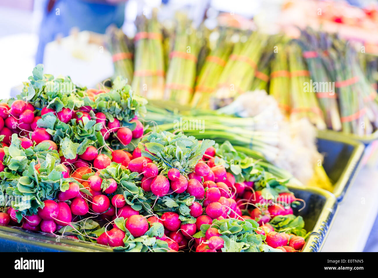 Fresh produce from the local farms at the farmers market Stock Photo ...