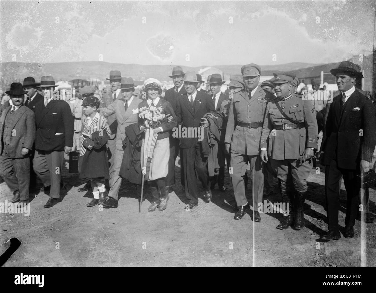 A photograph of aviatrix Ruth Elder in Lisbon, 1927, taken at the ...