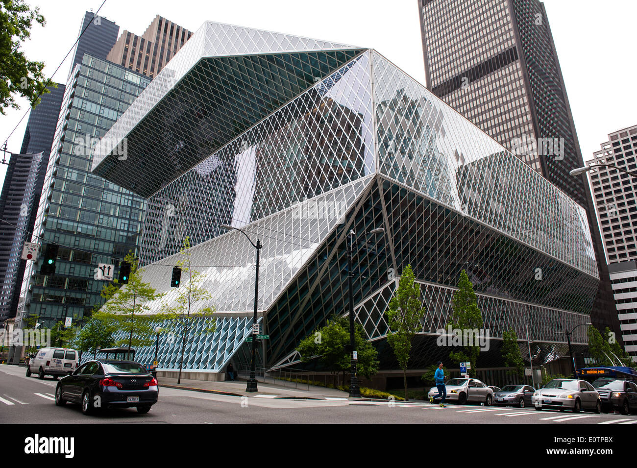The Seattle Public Library's Central Library opened to the public in ...