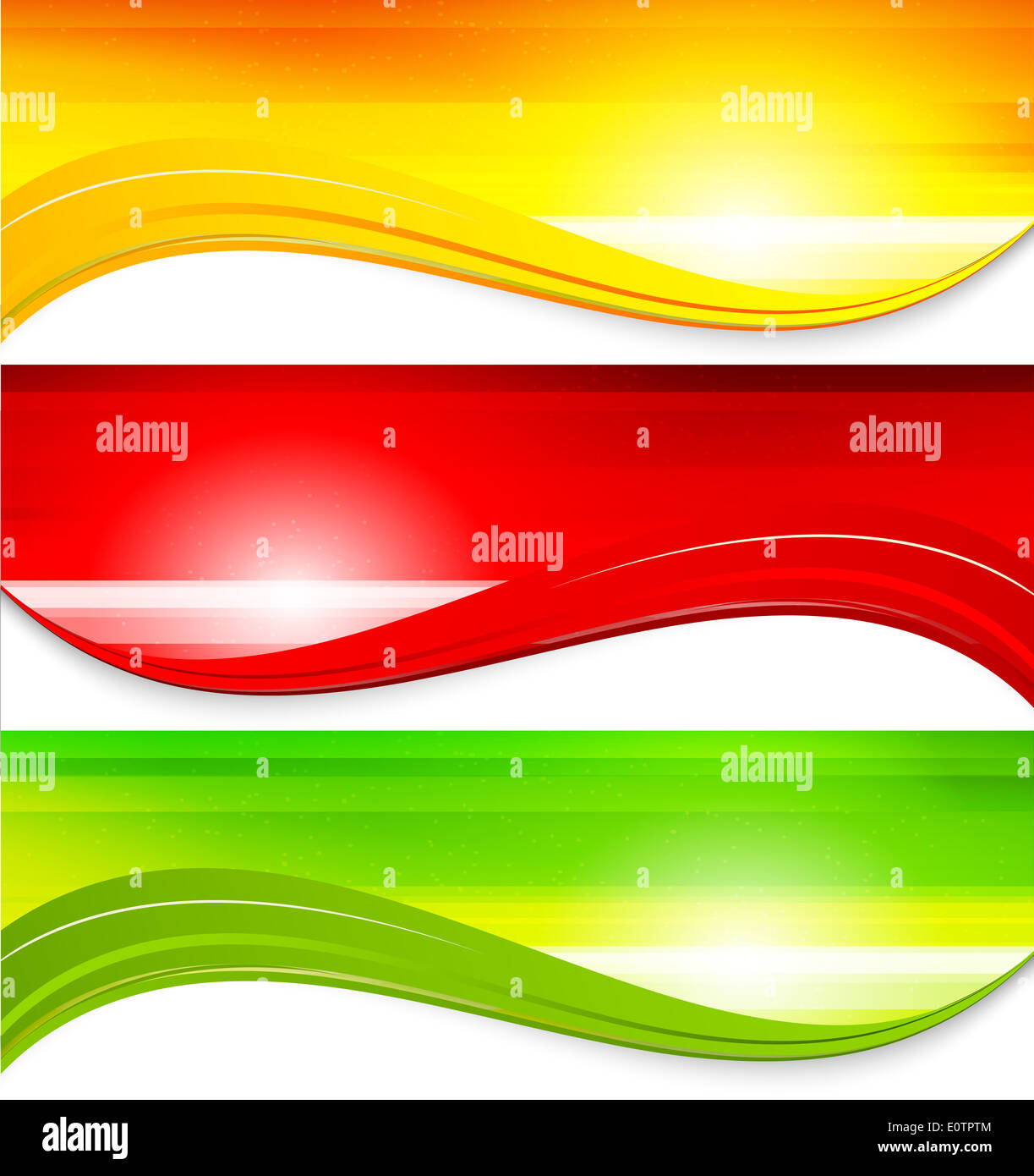 Set of wavy banners Stock Photo - Alamy