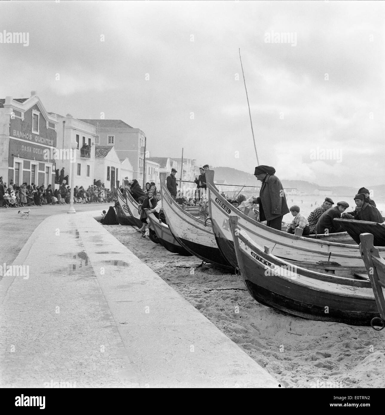 Barcos de Pesca in Nazaré, Portugal, represents the vibrant fishing ...