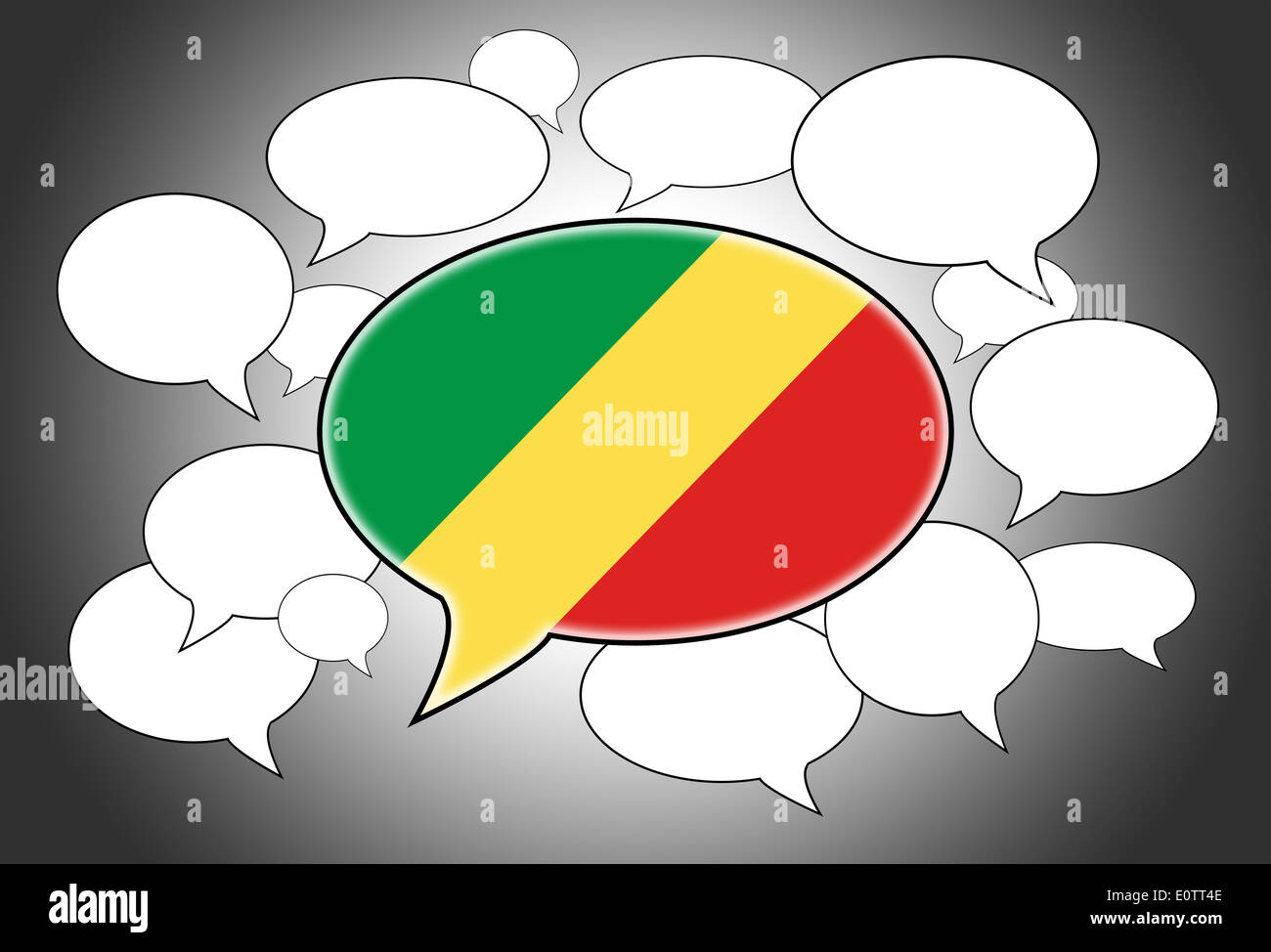 Speech bubbles concept - the flag of Congo Stock Photo - Alamy