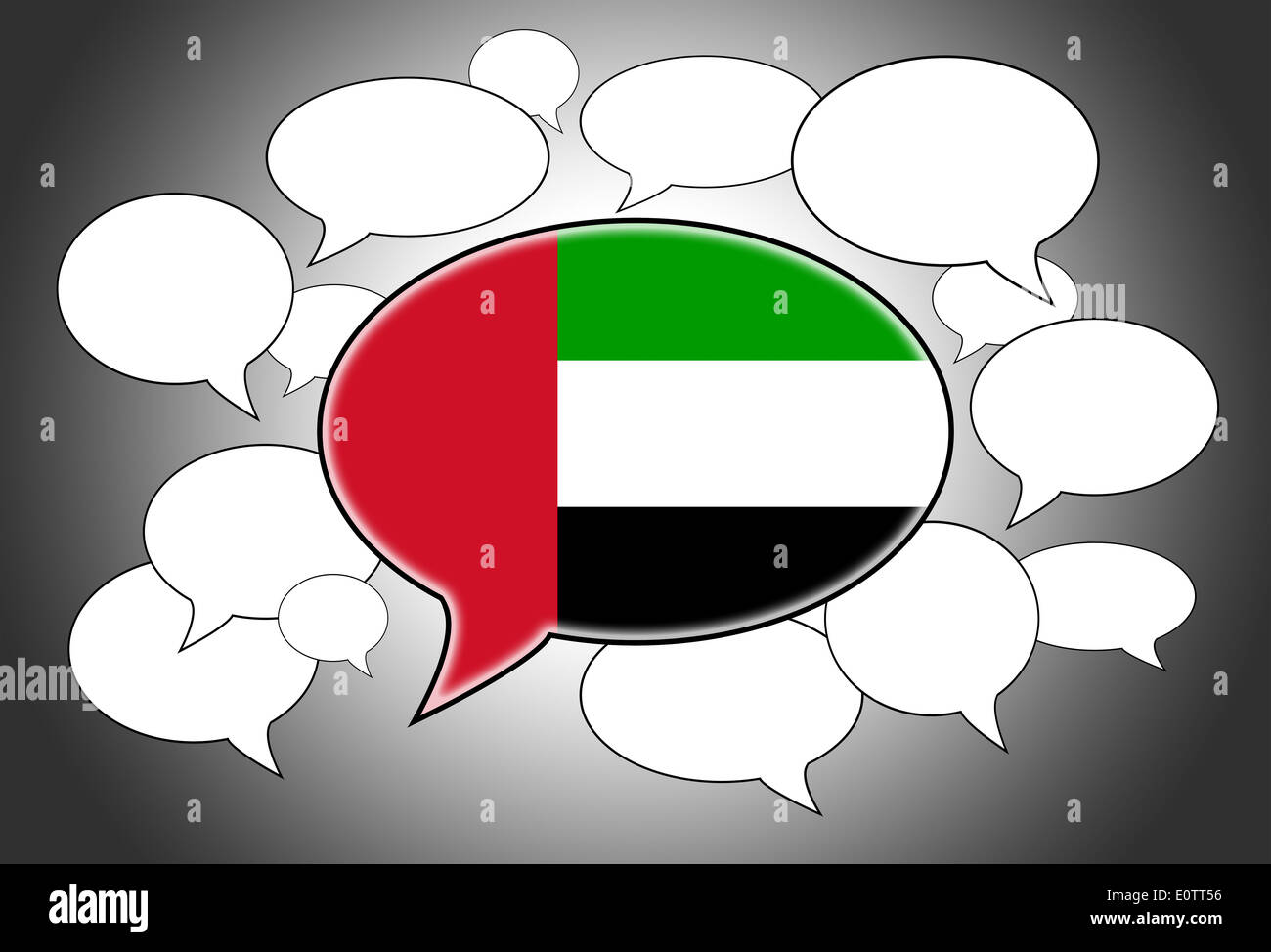 Speech bubbles concept - the flag of the UAE Stock Photo - Alamy