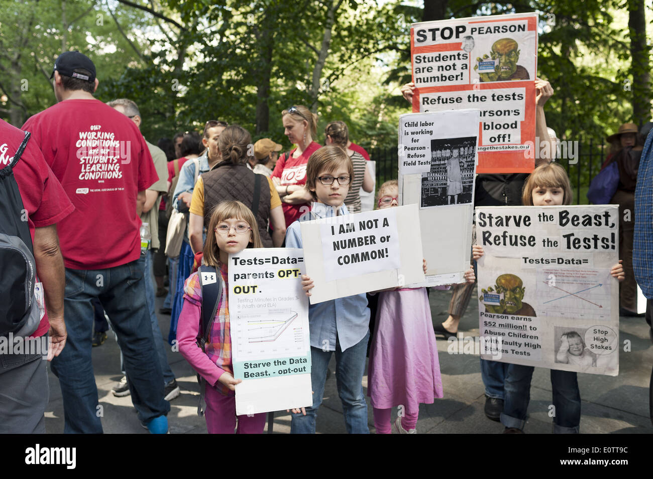 Demonstration by NYC Public School parents, teachers, and students ...