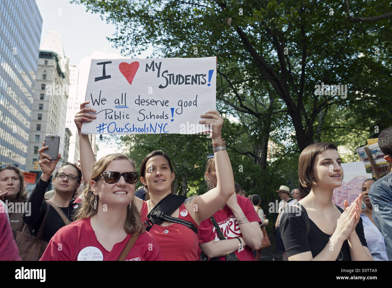 Demonstration by NYC Public School parents, teachers, and students ...
