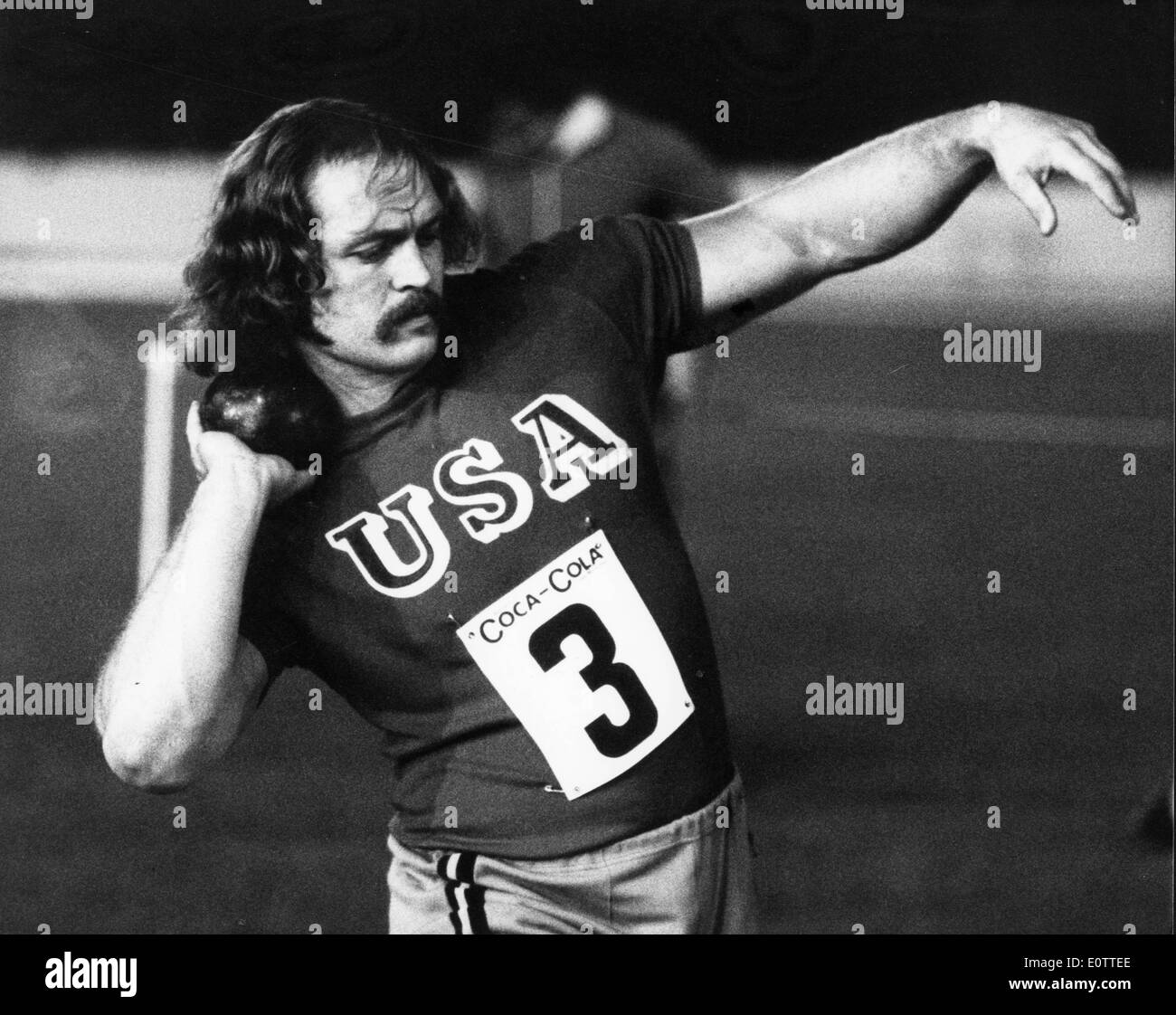 Shot putter Al Feuerbach competes at Crystal Palace Stock Photo - Alamy